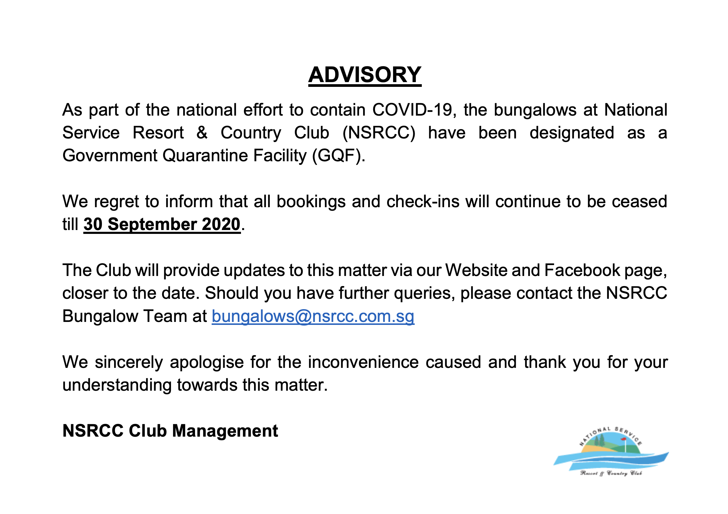Club News | National Service Resort & Country Club
