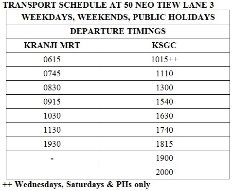 Directions/Bus Schedule - NSRCC Kranji | National Service Resort ...