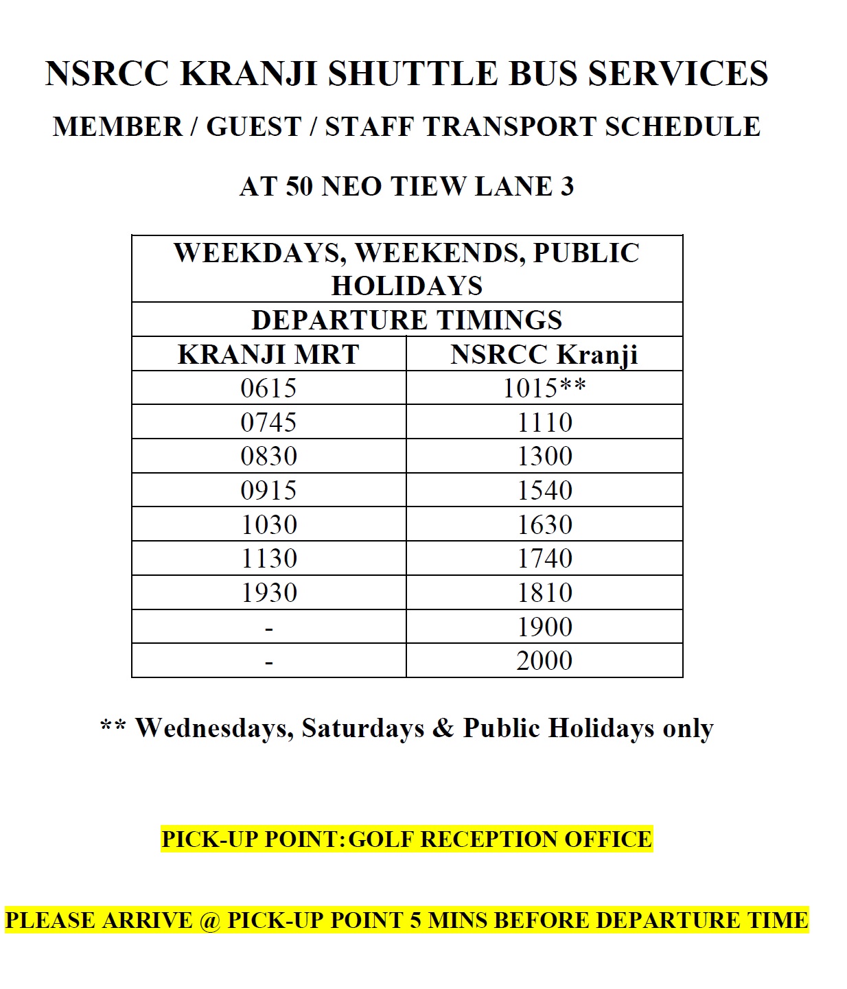 Directions/Bus Schedule - NSRCC Kranji | National Service Resort ...